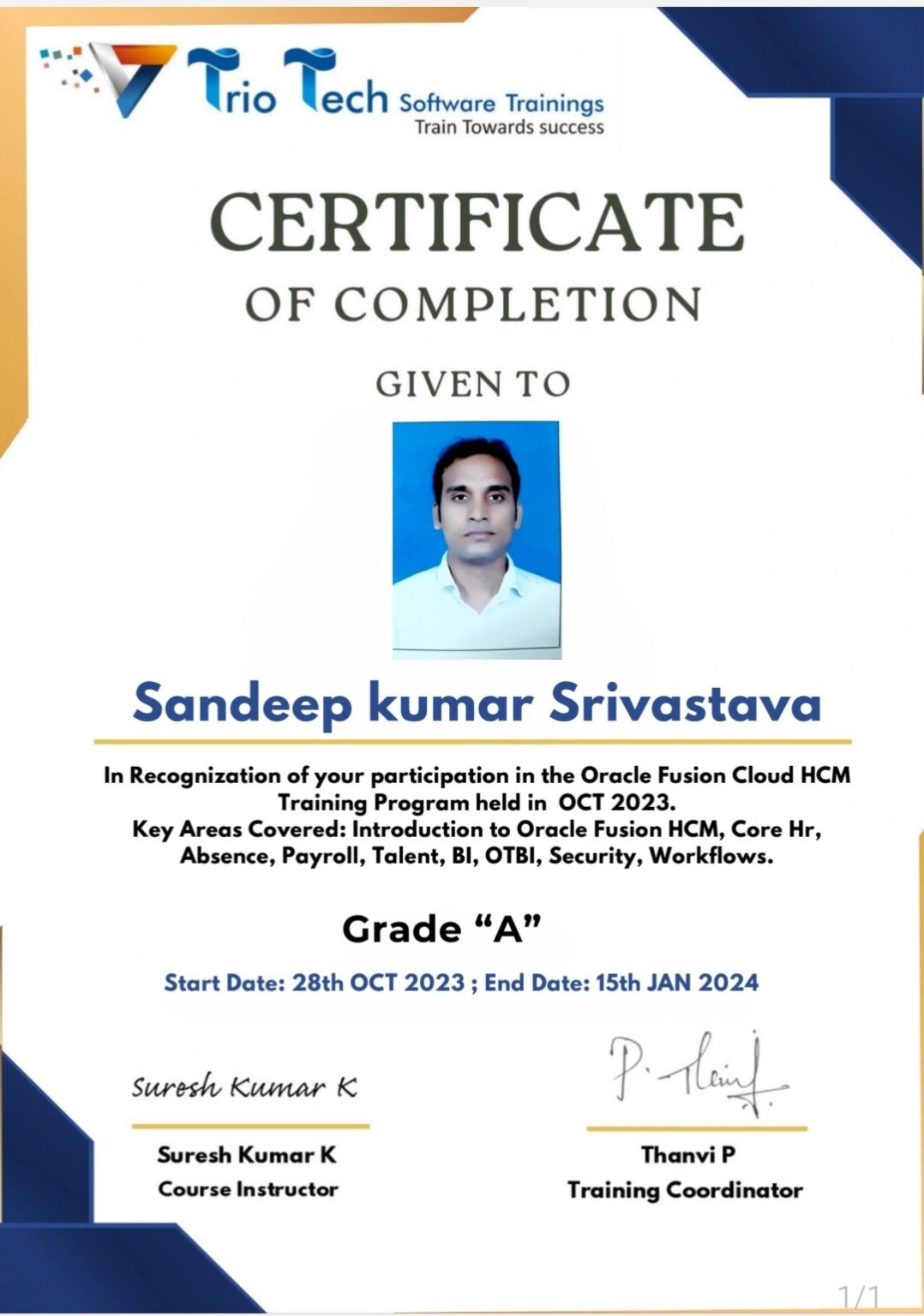 Completed Oracle Fusion HCM ERP training | SANDEEP K SRIVASTAVA posted ... Completed Oracle Fusion HCM ERP training | SANDEEP K SRIVASTAVA posted ...