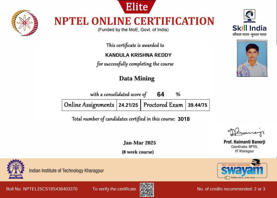 #datamining #nptel #ai #machinelearning #datascience #skillindia #elite ... #datamining #nptel #ai #machinelearning #datascience #skillindia #elite ...