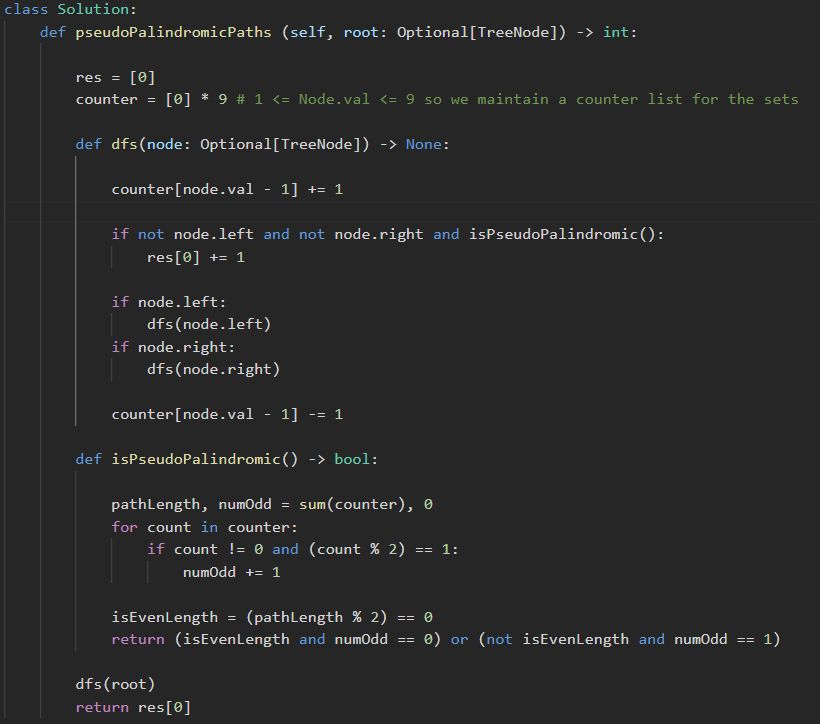 LeetCode Problem Discussion: Pseudo-palindromic Paths in Binary Tree ... LeetCode Problem Discussion: Pseudo-palindromic Paths in Binary Tree ...