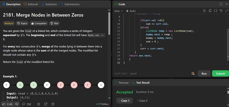 #100daysofcode #leetcodechallenge #dsawithedslash #day75 #linkedlist ... #100daysofcode #leetcodechallenge #dsawithedslash #day75 #linkedlist ...