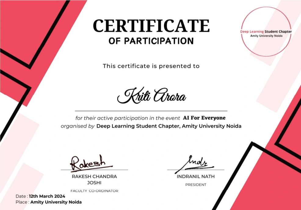 Kriti Arora on LinkedIn: #ai #deeplearning Kriti Arora on LinkedIn: #ai #deeplearning