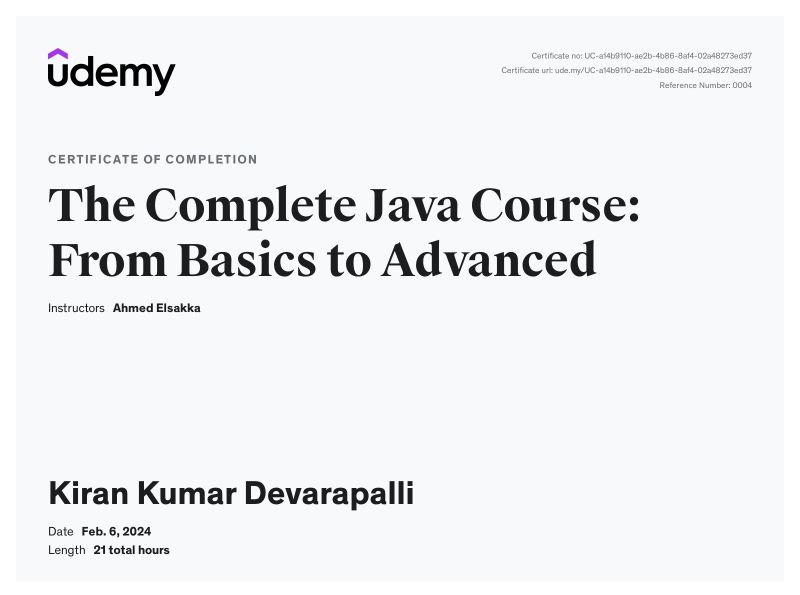 KIRAN KUMAR DEVARAPALLI on LinkedIn: #java #programming #coding # ... KIRAN KUMAR DEVARAPALLI on LinkedIn: #java #programming #coding # ...