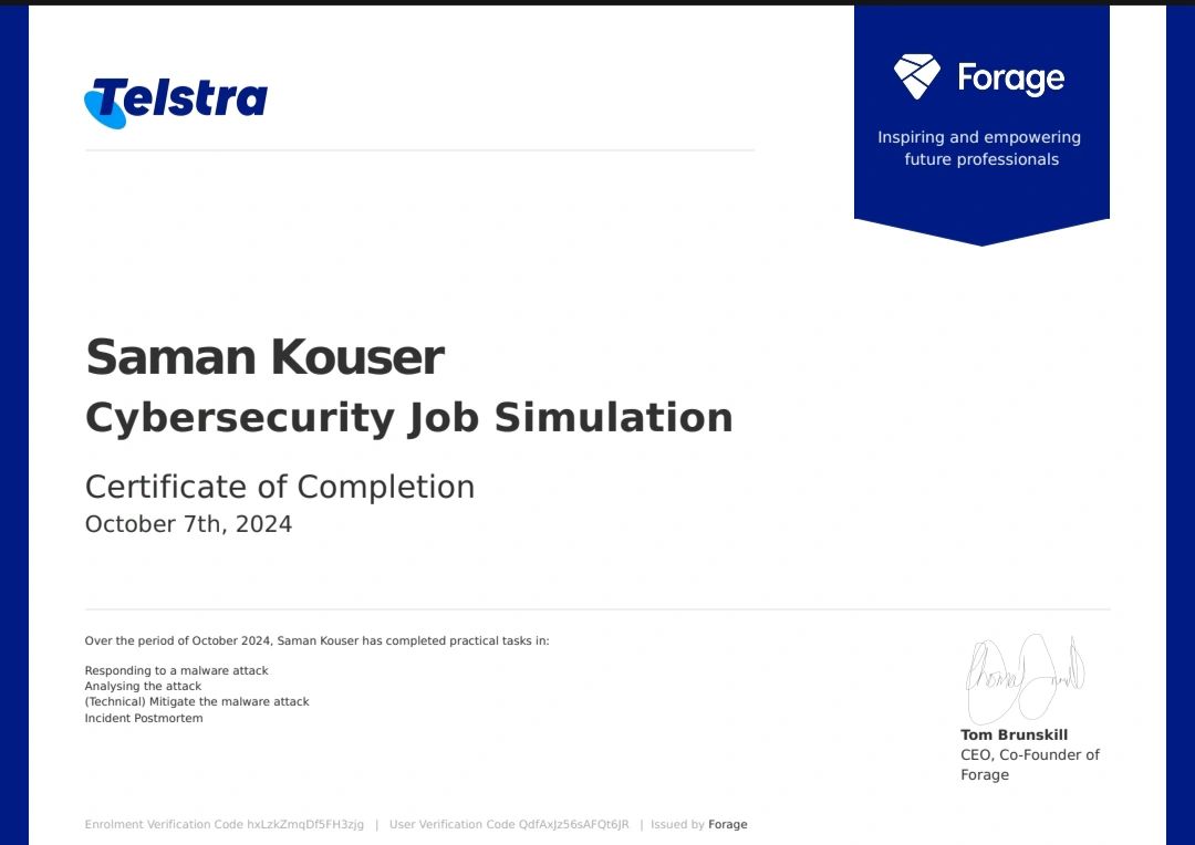 Saman Kouser on LinkedIn: #cybersecurity #malware #simulation # ... Saman Kouser on LinkedIn: #cybersecurity #malware #simulation # ...