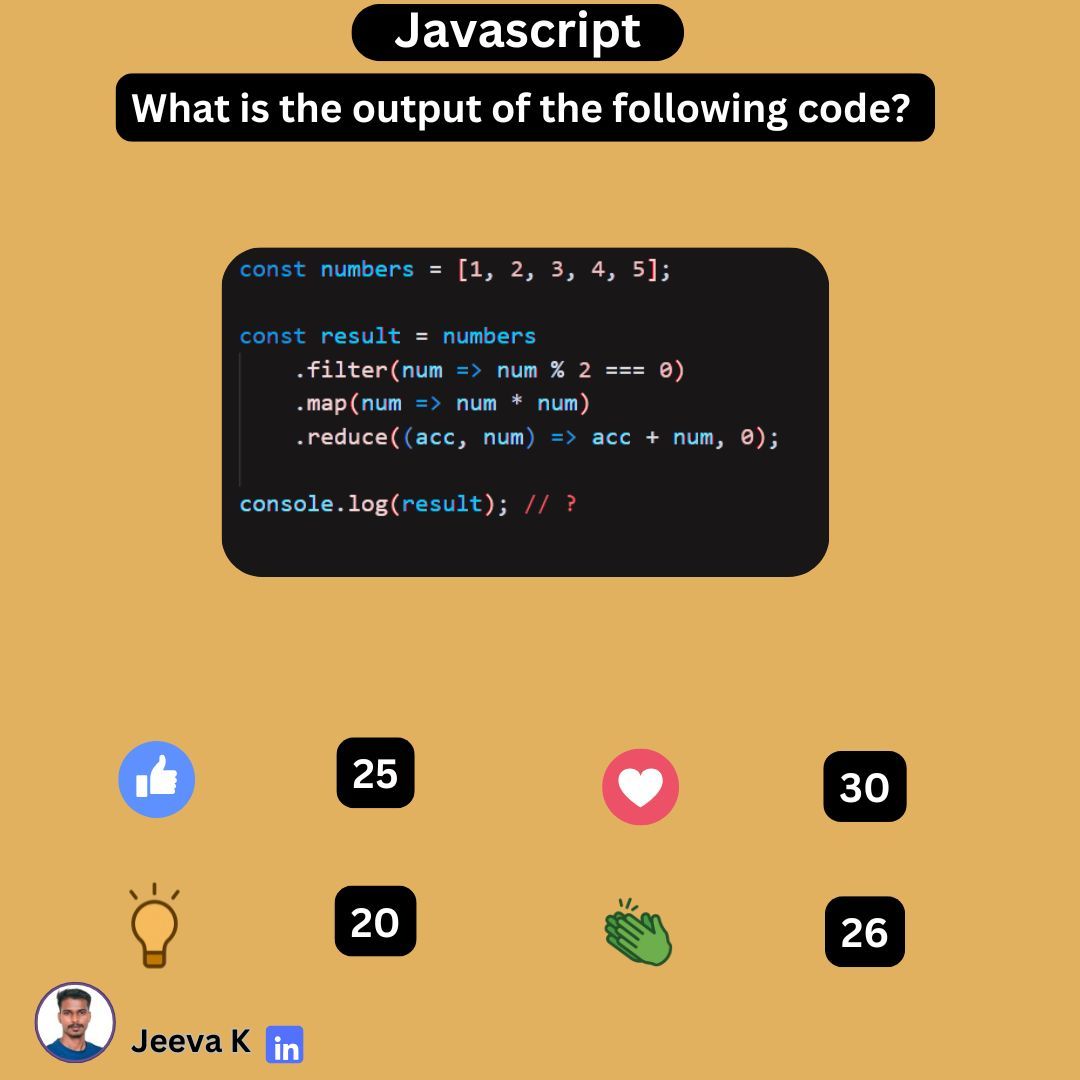 Jeeva K on LinkedIn: #javascript #webdevelopment #coding # ... Jeeva K on LinkedIn: #javascript #webdevelopment #coding # ...