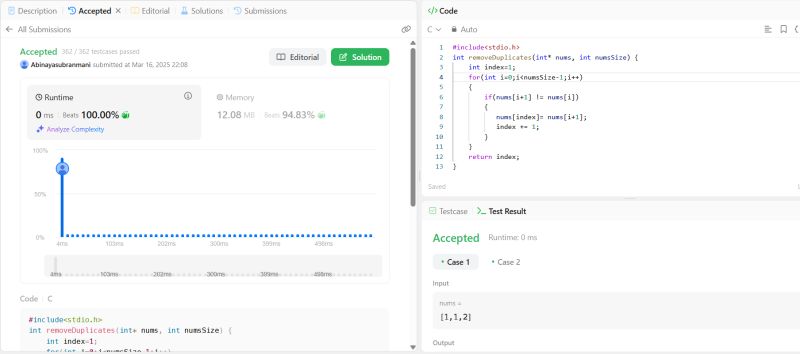 #leetcodechallenge #leetcode #problemsolving #cprogramming | Abinaya s #leetcodechallenge #leetcode #problemsolving #cprogramming | Abinaya s