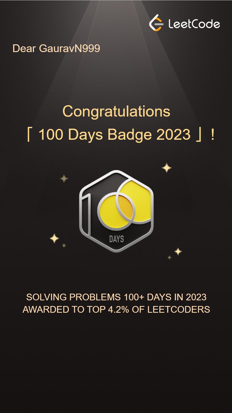 Received LeetCode badge for solving problems | Gaurav Nahata posted on ... Received LeetCode badge for solving problems | Gaurav Nahata posted on ...