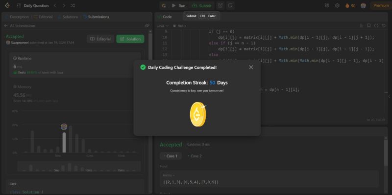 Completed 50-day daily challenge on LeetCode | Swapnoneel Saha posted ... Completed 50-day daily challenge on LeetCode | Swapnoneel Saha posted ...
