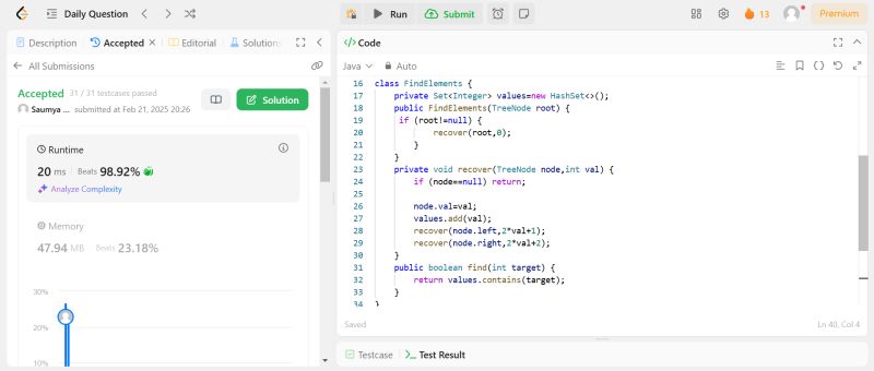 🚀 LeetCode Journey: Day 43 | Saumya Pethusamy 🚀 LeetCode Journey: Day 43 | Saumya Pethusamy