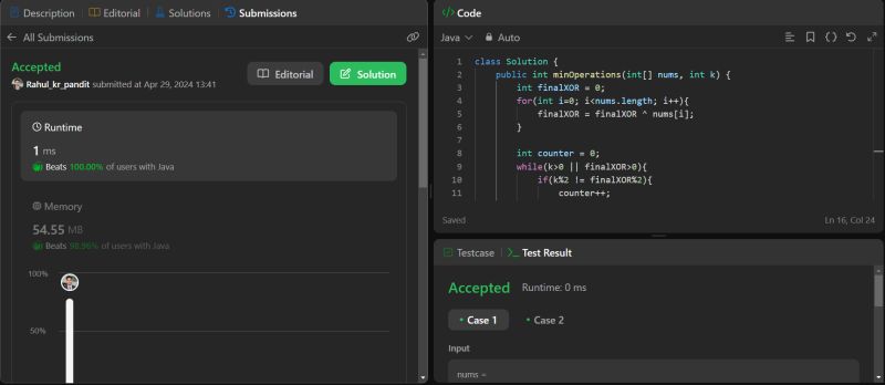 Rahul Kumar Pandit on LinkedIn: #bitmanupulation #java #loop #xor #dsa ... Rahul Kumar Pandit on LinkedIn: #bitmanupulation #java #loop #xor #dsa ...