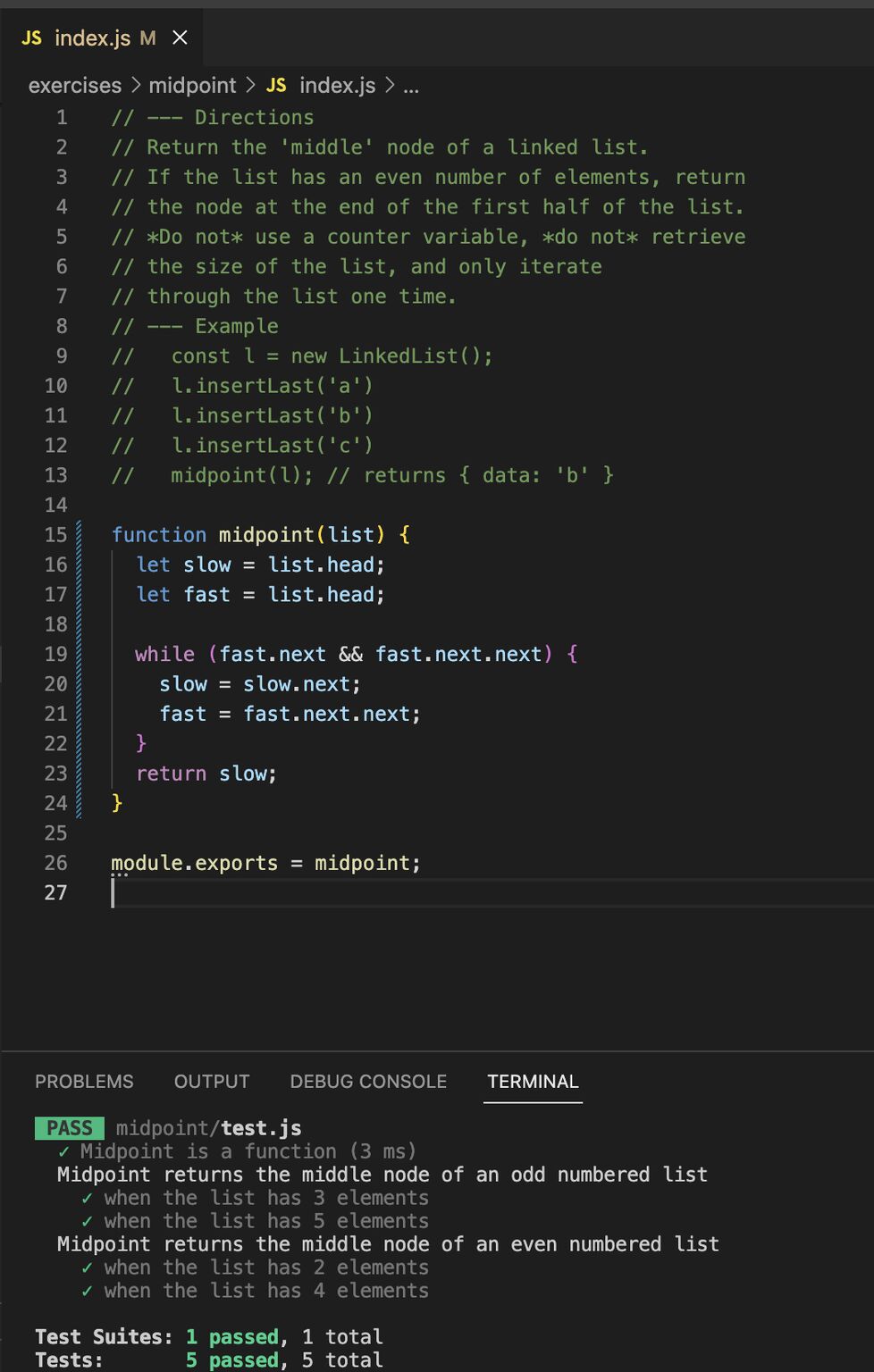 Data Structures and Algorithms Day 1 Million: LinkedList Midpoint ... Data Structures and Algorithms Day 1 Million: LinkedList Midpoint ...