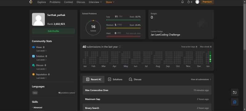 Finished LeetCode challenge with 16+ solved | Sarthak Pathak posted on ... Finished LeetCode challenge with 16+ solved | Sarthak Pathak posted on ...
