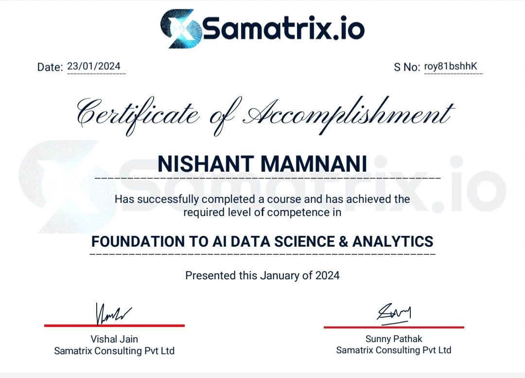Nishant Mamnani on LinkedIn: #ai #datascience #techjourney #aiml # ... Nishant Mamnani on LinkedIn: #ai #datascience #techjourney #aiml # ...