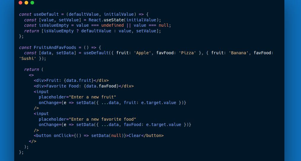 How to master useDefault hook for React | Yahya Hourani posted on the ... How to master useDefault hook for React | Yahya Hourani posted on the ...
