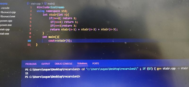 Resolved Stair Climbing Problem in C++ | Suyash Agarwal posted on the ... Resolved Stair Climbing Problem in C++ | Suyash Agarwal posted on the ...