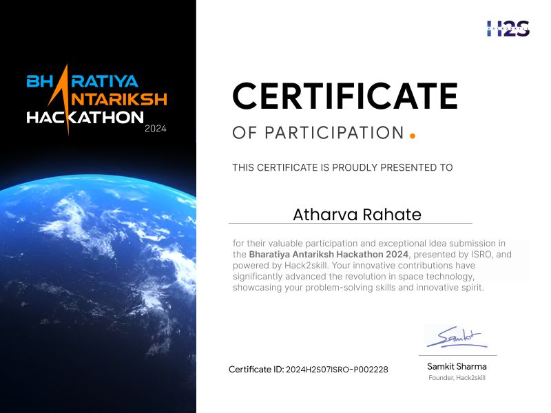 Atharva Rahate on LinkedIn: #bharatiyaantarikshhackathon2024 #hackathon ... Atharva Rahate on LinkedIn: #bharatiyaantarikshhackathon2024 #hackathon ...