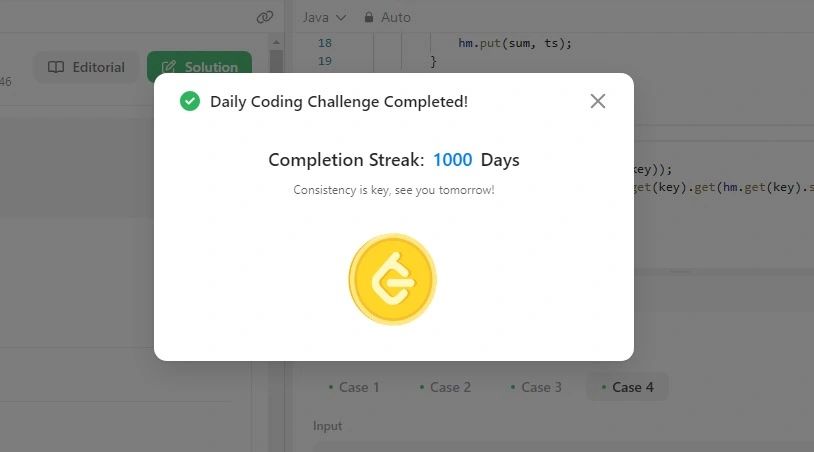 #leetcode #1000daysstreak #consistencywins #problemsolving #keepgrowing ... #leetcode #1000daysstreak #consistencywins #problemsolving #keepgrowing ...