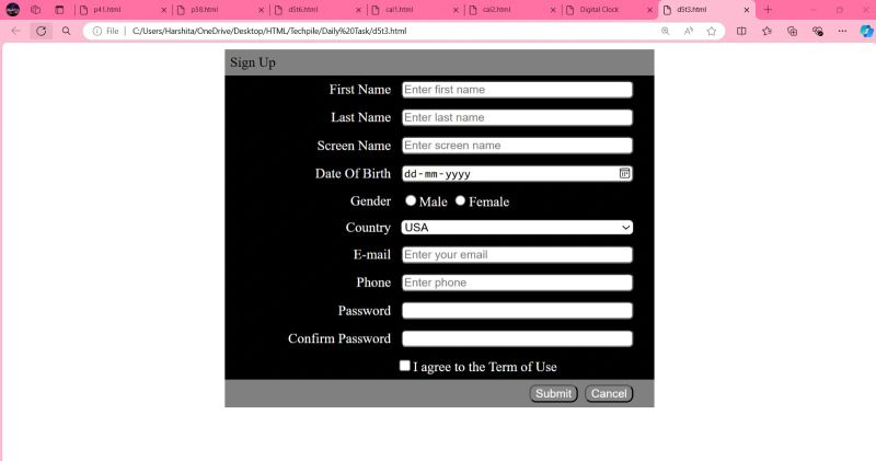 Harshita Nag on LinkedIn: #webdesign #html #css #webform #signup # ... Harshita Nag on LinkedIn: #webdesign #html #css #webform #signup # ...