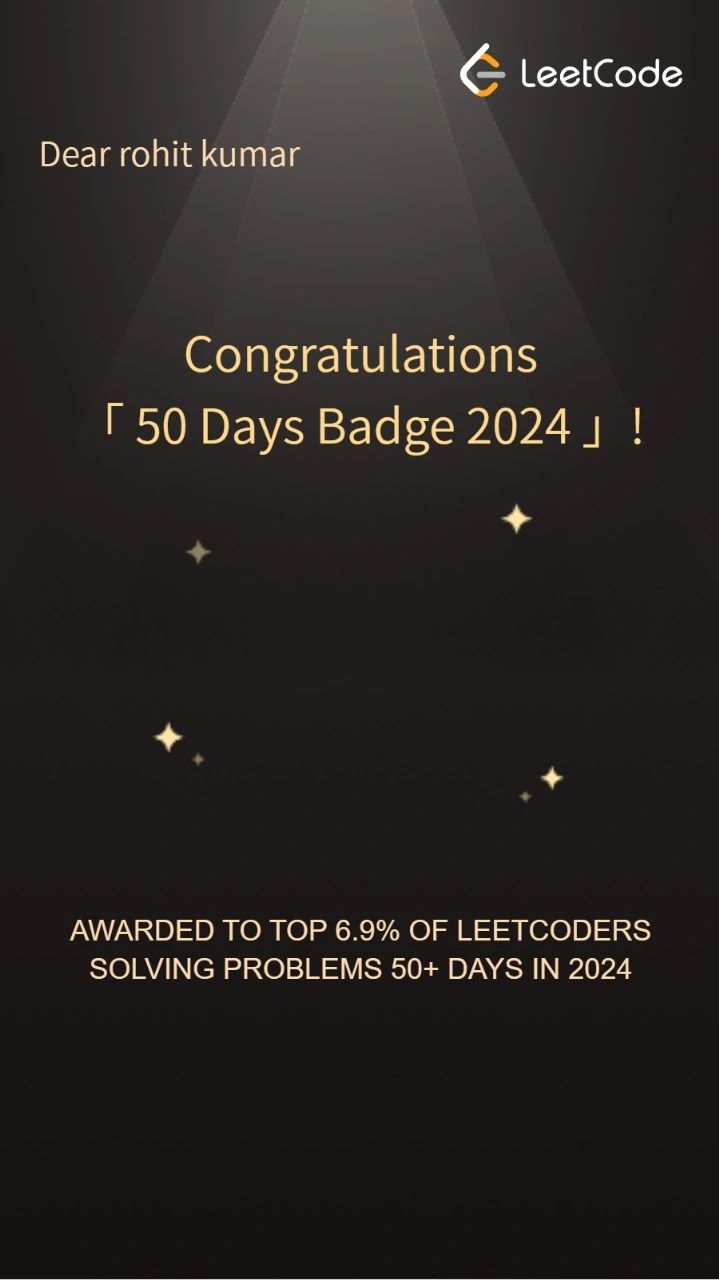 Rohit Kumar on LinkedIn: #leetcode #leetcode #leetcode #codingjourney # ... Rohit Kumar on LinkedIn: #leetcode #leetcode #leetcode #codingjourney # ...