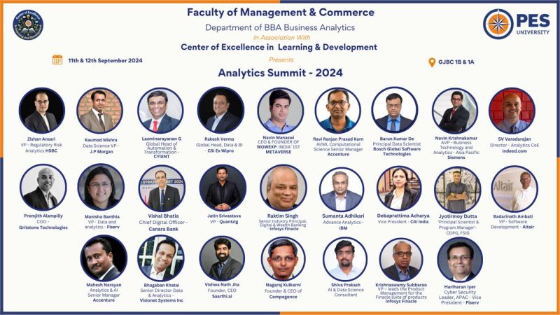 Ravi Ranjan Prasad Karn on LinkedIn: #pesuniversity #analyticssummit #rrpk Ravi Ranjan Prasad Karn on LinkedIn: #pesuniversity #analyticssummit #rrpk