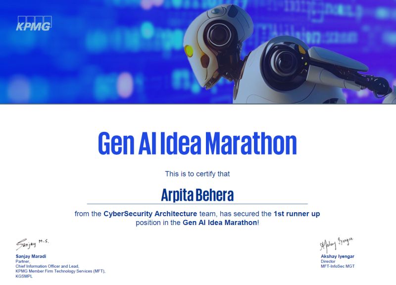 Arpita Behera on LinkedIn: #kpmg #generativeai #innovation #ai Arpita Behera on LinkedIn: #kpmg #generativeai #innovation #ai