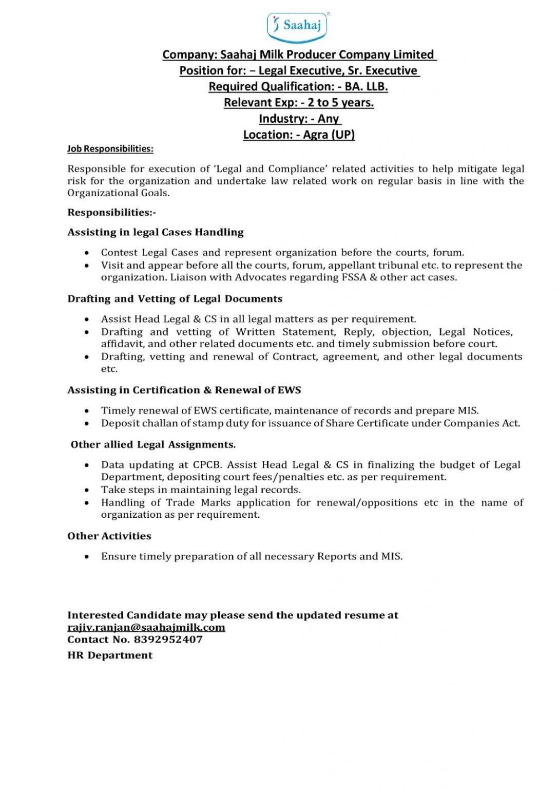Hiring.... | Rajiv Ranjan Pandey Hiring.... | Rajiv Ranjan Pandey