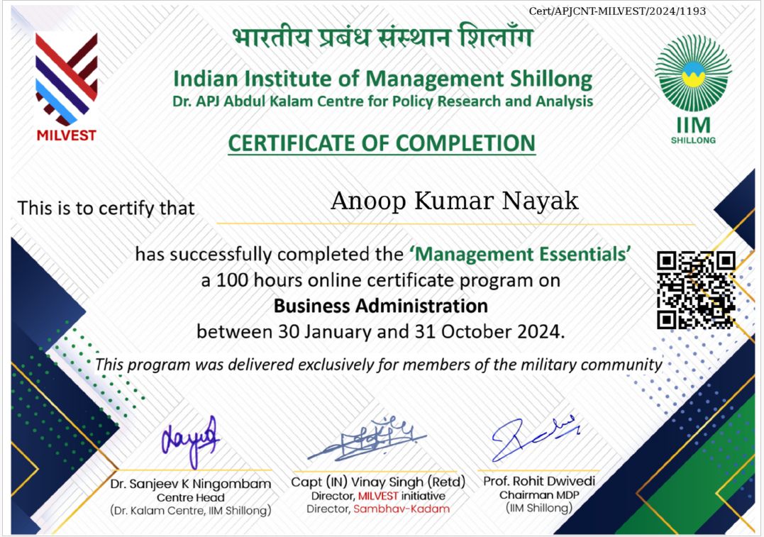 #businessadministration #iimshillong | Anoop Nayak #businessadministration #iimshillong | Anoop Nayak