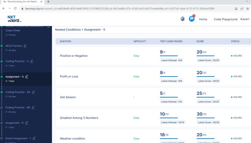 kaveri ch on LinkedIn: #30daysofcodechallenge #ccbp #nxtwave #learning kaveri ch on LinkedIn: #30daysofcodechallenge #ccbp #nxtwave #learning