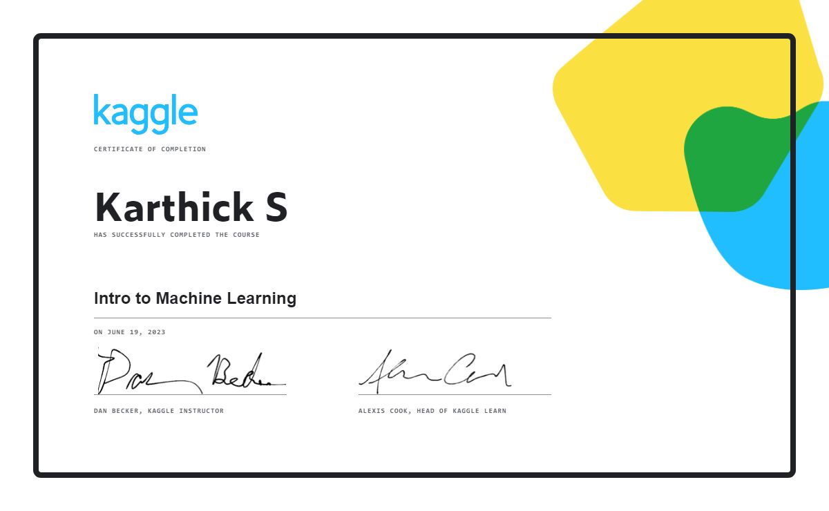 #kaggle #machinelearning #randomforest #learning | Karthick Shankar #kaggle #machinelearning #randomforest #learning | Karthick Shankar