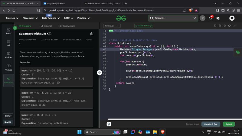 #160dayscodingchallenge #dsa #gfg #codingchallenge #day49 #java ... #160dayscodingchallenge #dsa #gfg #codingchallenge #day49 #java ...