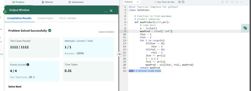 #gfg160 #geekstreak2025 #dynamicprogramming #productsubarray #python ... #gfg160 #geekstreak2025 #dynamicprogramming #productsubarray #python ...