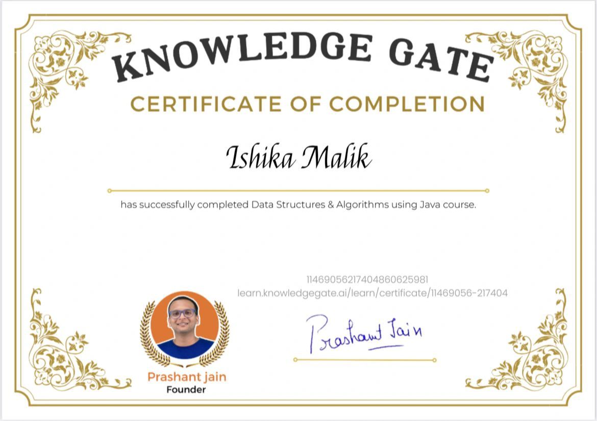 #java #dsa #knowledgegate #problemsolving #codingjourney | Ishika Malik #java #dsa #knowledgegate #problemsolving #codingjourney | Ishika Malik