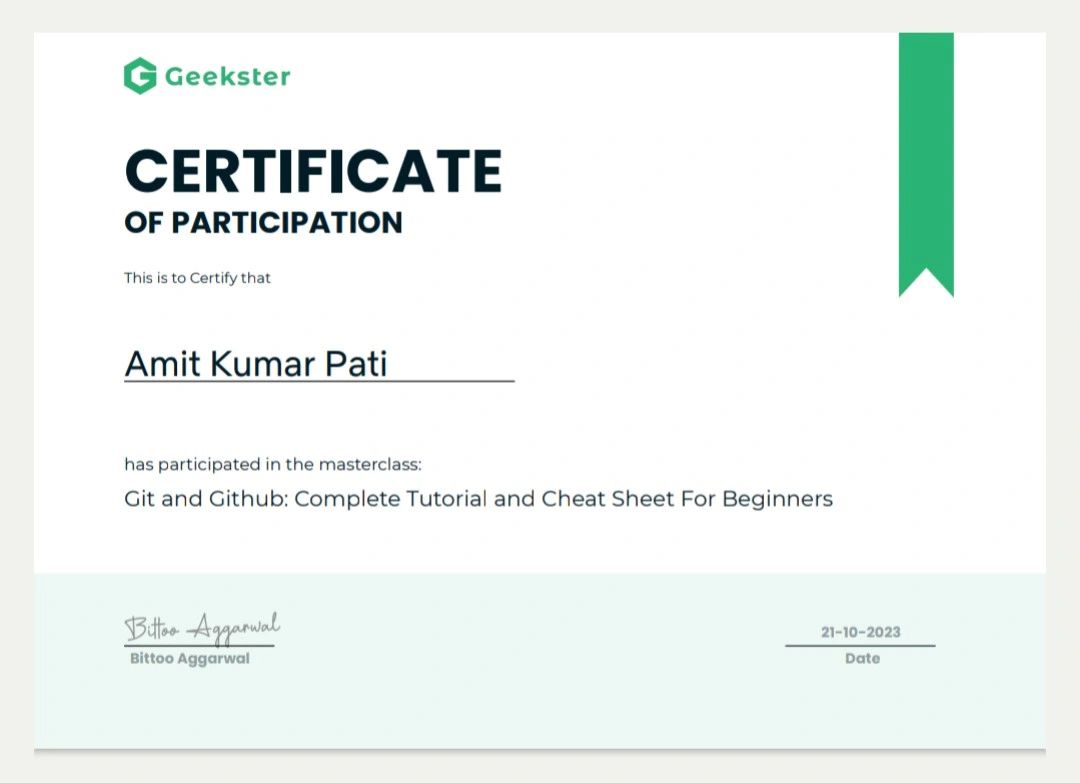 Amit Kumar Pati on LinkedIn: #git #github #codingjourney Amit Kumar Pati on LinkedIn: #git #github #codingjourney