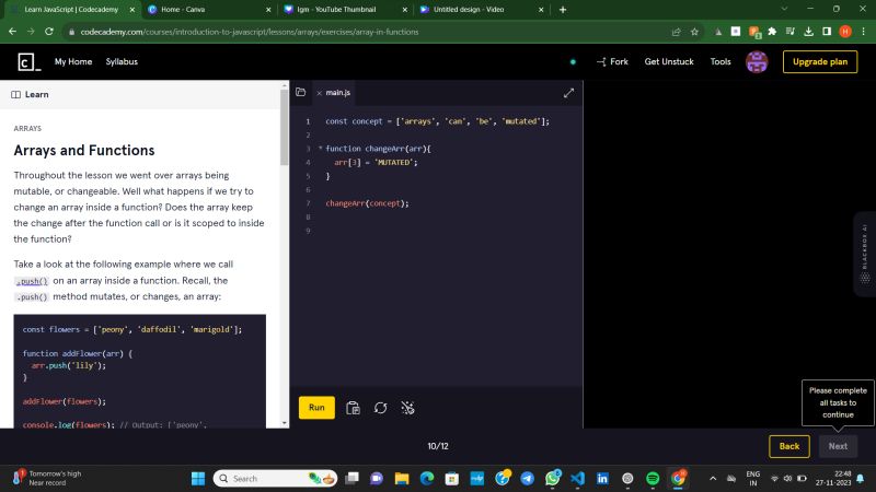 Day 42 of the Frontend Development Challenge: JavaScript arrays ... Day 42 of the Frontend Development Challenge: JavaScript arrays ...