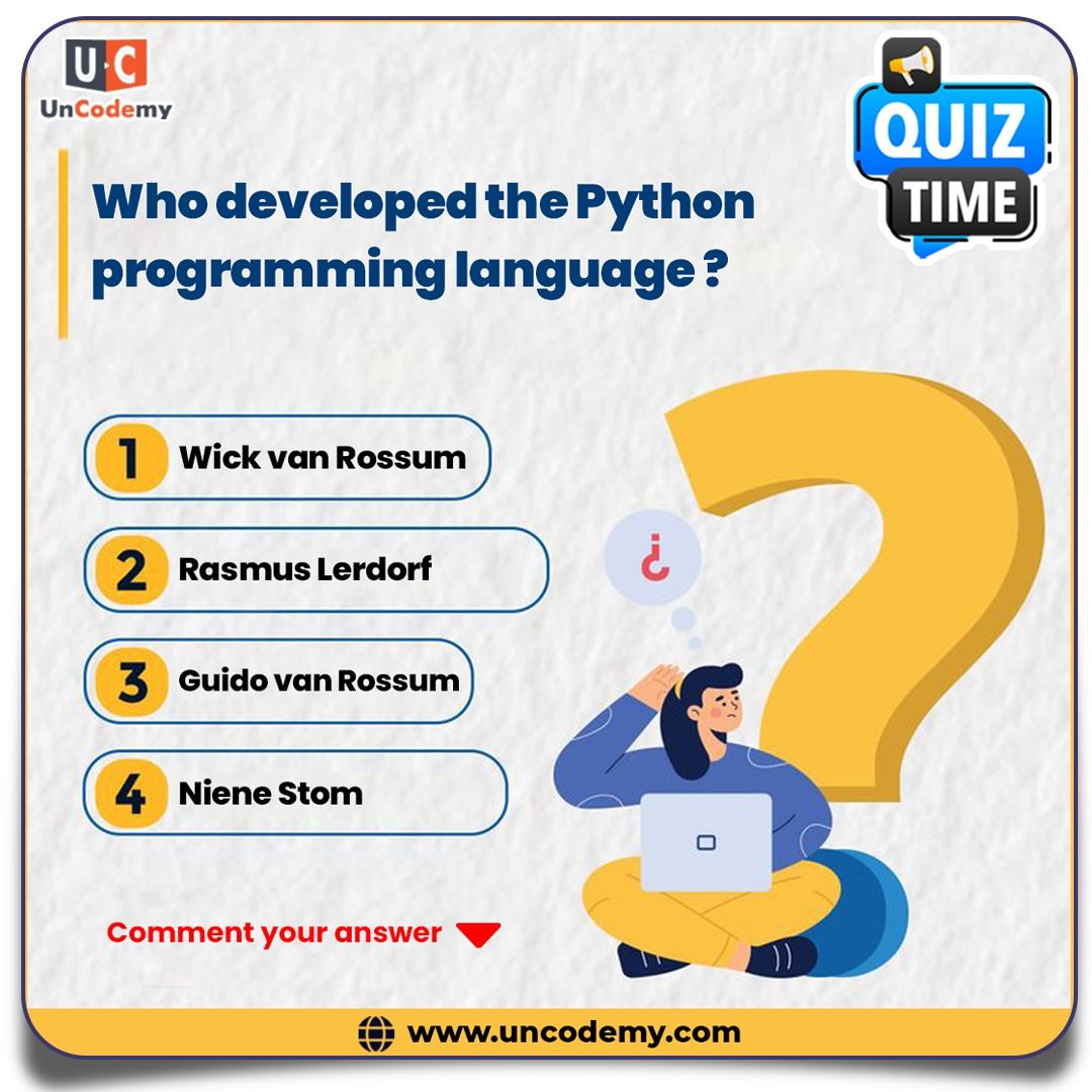 Uncodemy on LinkedIn: #quiztime #pythonprogramming #uncodemy # ... Uncodemy on LinkedIn: #quiztime #pythonprogramming #uncodemy # ...