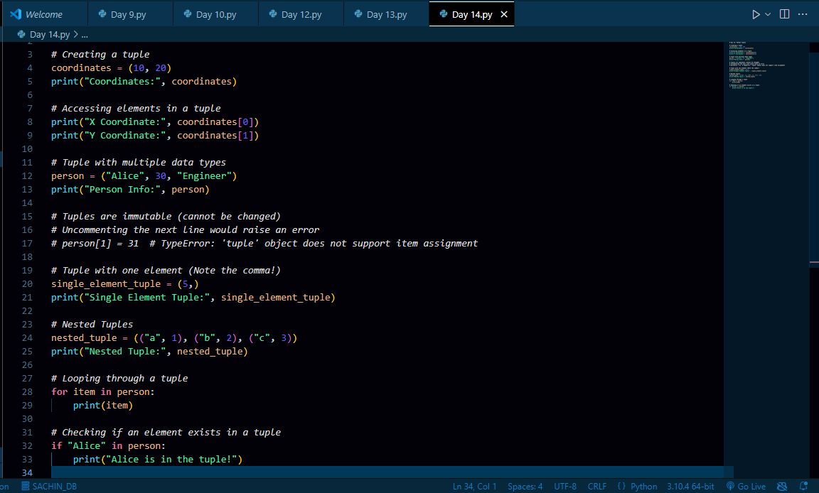 Sachin Kumar on LinkedIn: #100daysofpython #python #coding #tuples # ... Sachin Kumar on LinkedIn: #100daysofpython #python #coding #tuples # ...