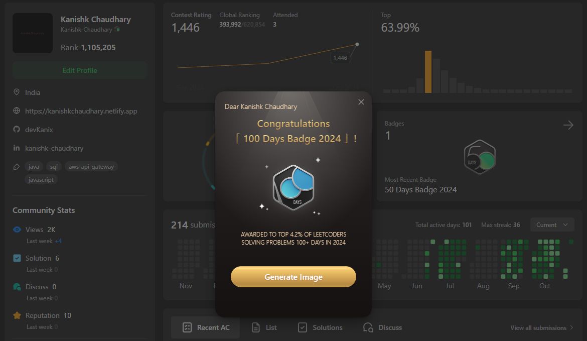 Kanishk Chaudhary on LinkedIn: #leetcode #100daysofcode #problemsolving Kanishk Chaudhary on LinkedIn: #leetcode #100daysofcode #problemsolving