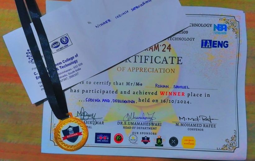 ROHAN SAMUEL on LinkedIn: #coding #debugging #achievement | 13 comments ROHAN SAMUEL on LinkedIn: #coding #debugging #achievement | 13 comments