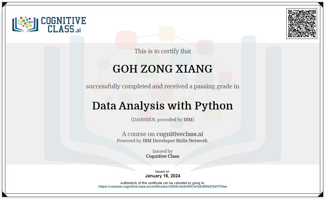 GOH ZONG XIANG on LinkedIn: #python #ibm #datascience # ... GOH ZONG XIANG on LinkedIn: #python #ibm #datascience # ...