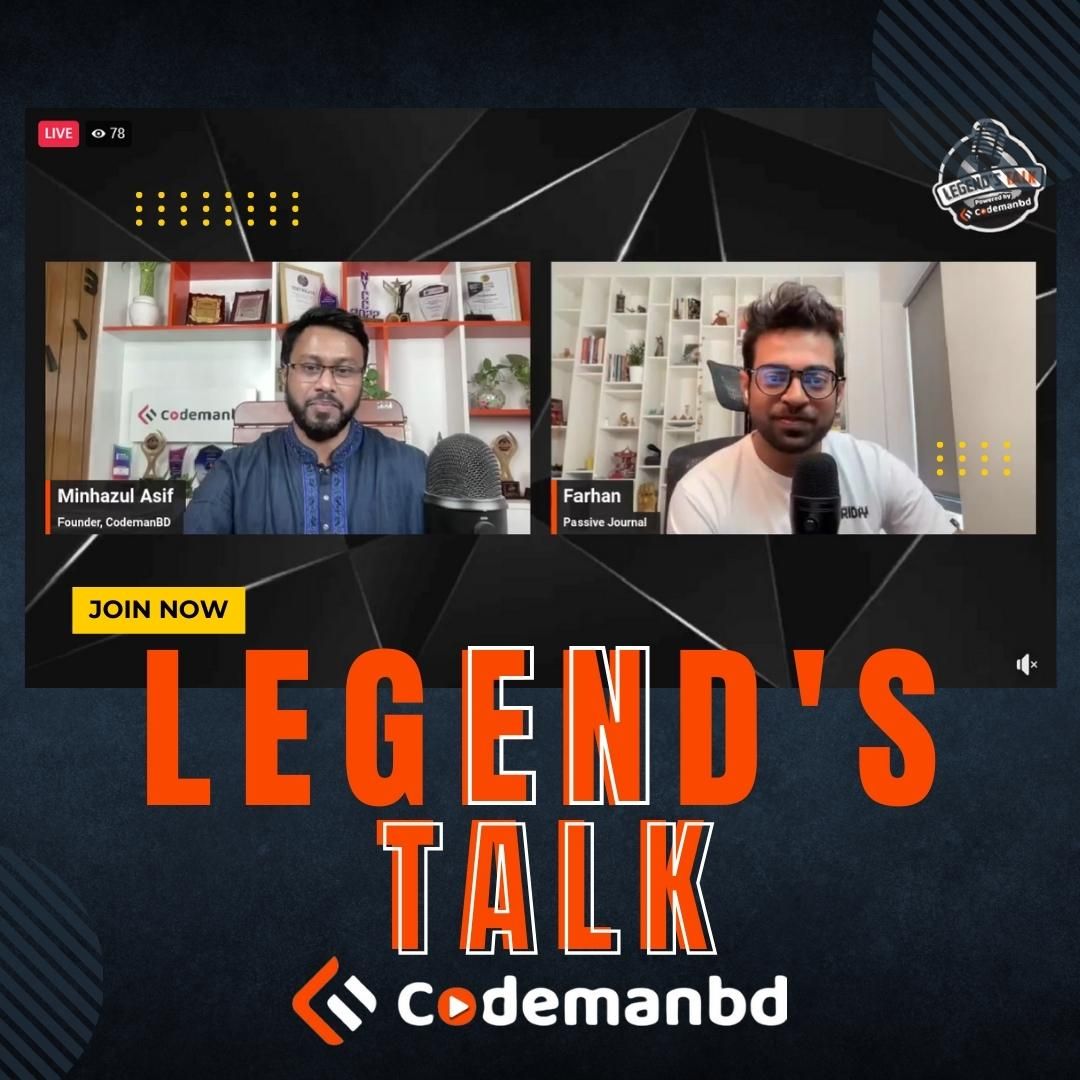 CodemanBD on LinkedIn: #codemanbd #legendstalk #minhazulasif #khalidfarhan CodemanBD on LinkedIn: #codemanbd #legendstalk #minhazulasif #khalidfarhan