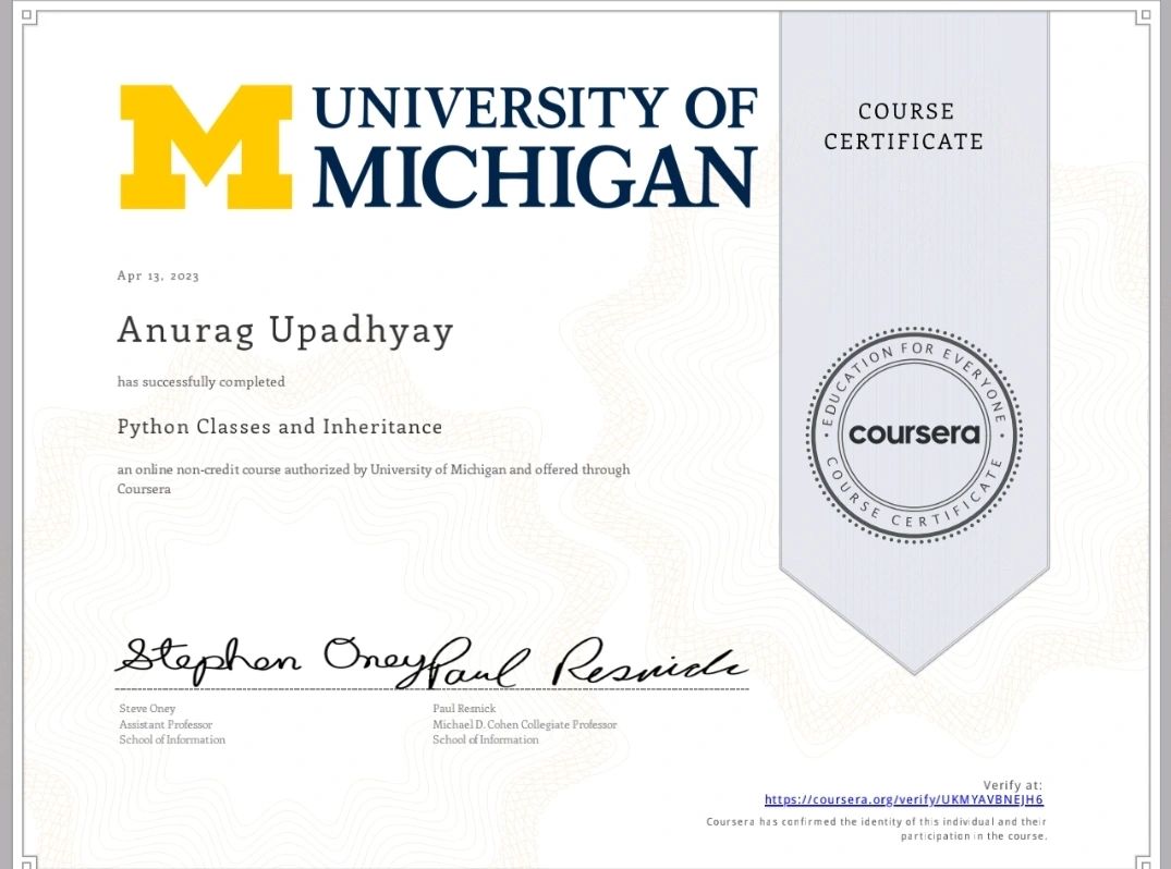 #python #michigan #pythondeveloper | Anurag Upadhyay #python #michigan #pythondeveloper | Anurag Upadhyay