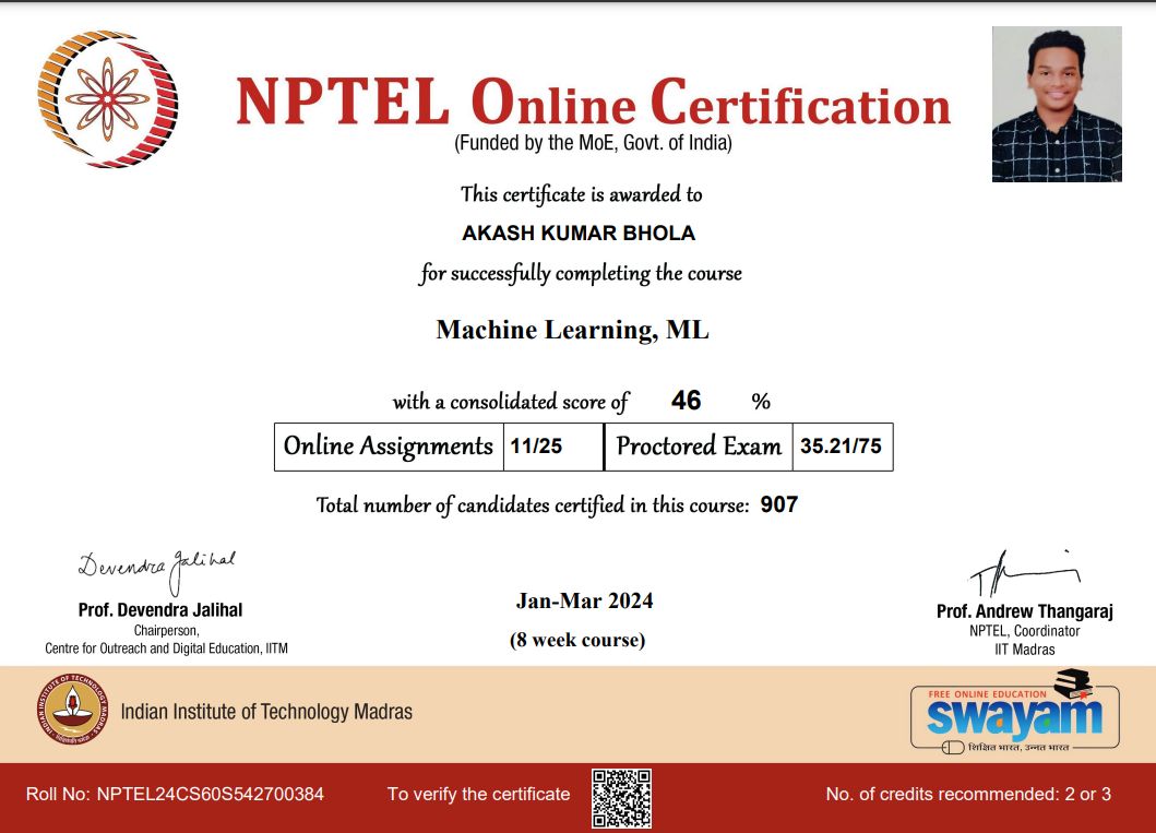 #machinelearning #nptel #certification #ai #datascience # ... #machinelearning #nptel #certification #ai #datascience # ...