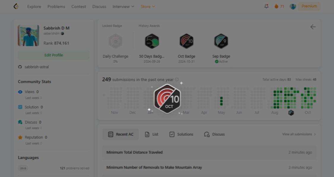 Sabbrish D M on LinkedIn: #leetcode #coding #problemsolving #learning # ... Sabbrish D M on LinkedIn: #leetcode #coding #problemsolving #learning # ...