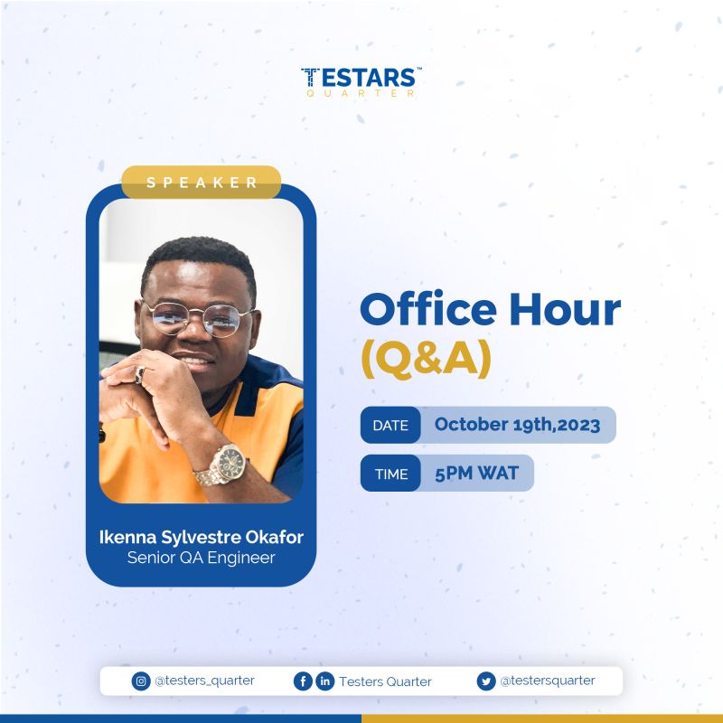 Ikenna Sylvestre Okafor on LinkedIn: #testar #qa #software # ... Ikenna Sylvestre Okafor on LinkedIn: #testar #qa #software # ...
