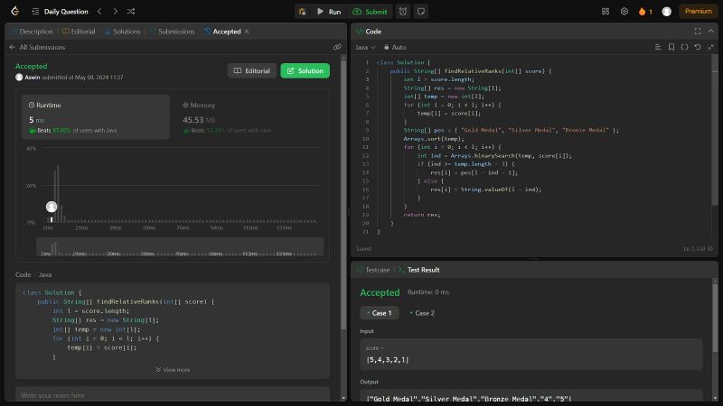 Aswin S on LinkedIn: #100daysofcode #javaprogramming #relativeranks # ... Aswin S on LinkedIn: #100daysofcode #javaprogramming #relativeranks # ...