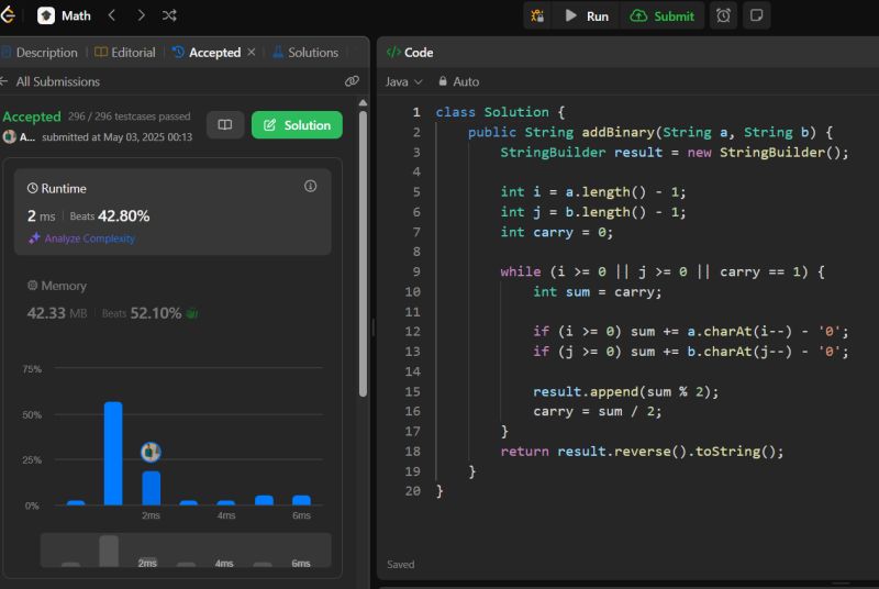 #leetcode #100daysofcode #java #binary #problemsolving #dsa #codenewbie ... #leetcode #100daysofcode #java #binary #problemsolving #dsa #codenewbie ...