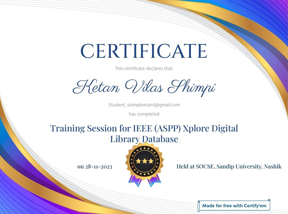 Ketan Shimpi on LinkedIn: #ieee #xplore #research #digitallibrary # ... Ketan Shimpi on LinkedIn: #ieee #xplore #research #digitallibrary # ...