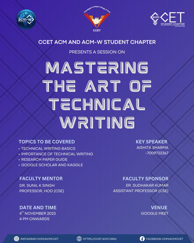 CCET ACM Student Chapter posted on LinkedIn CCET ACM Student Chapter posted on LinkedIn