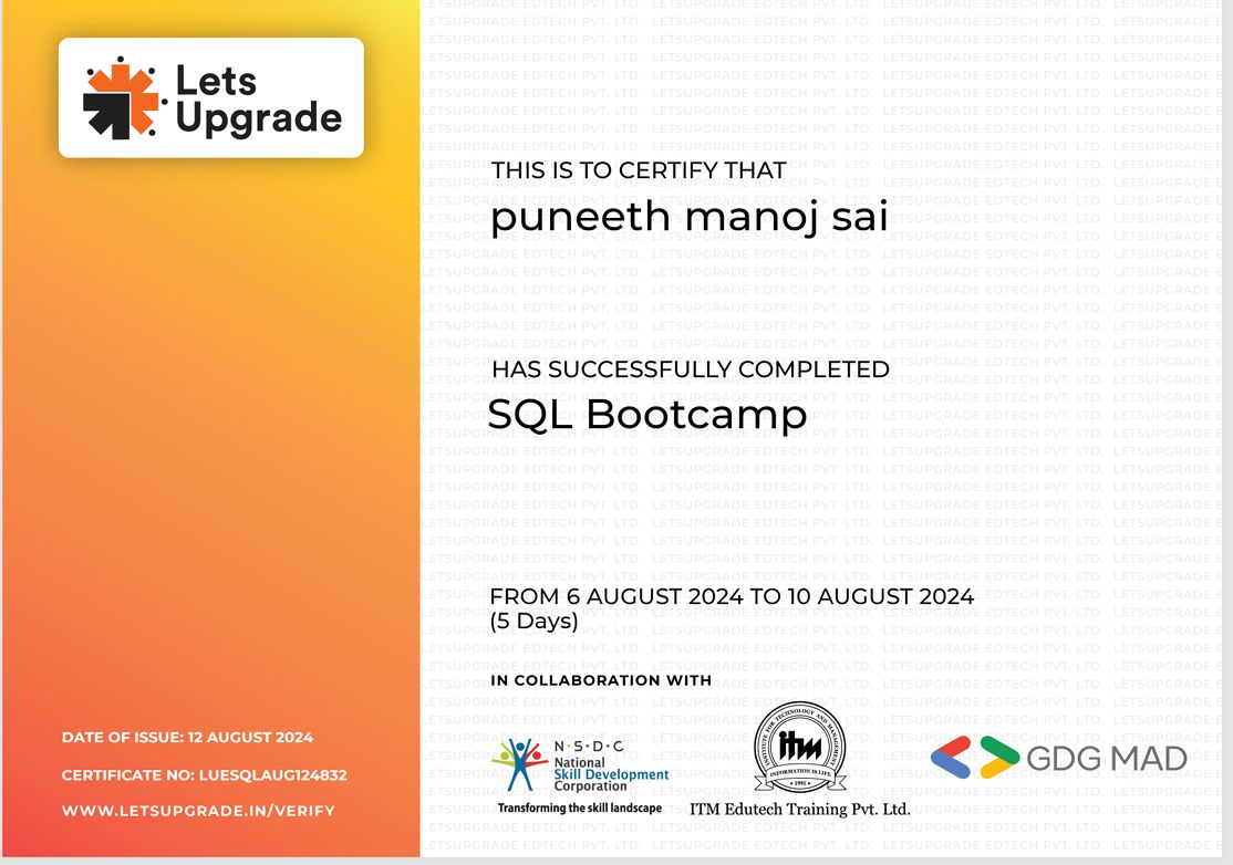 P PUNEETH MANOJ SAI . posted on LinkedIn P PUNEETH MANOJ SAI . posted on LinkedIn