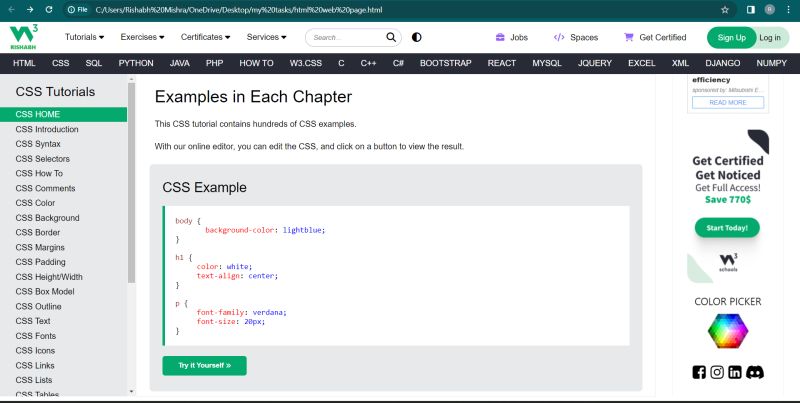 Rishabh Mishra on LinkedIn: w3school clone page Made by Me. Using HTML ... Rishabh Mishra on LinkedIn: w3school clone page Made by Me. Using HTML ...