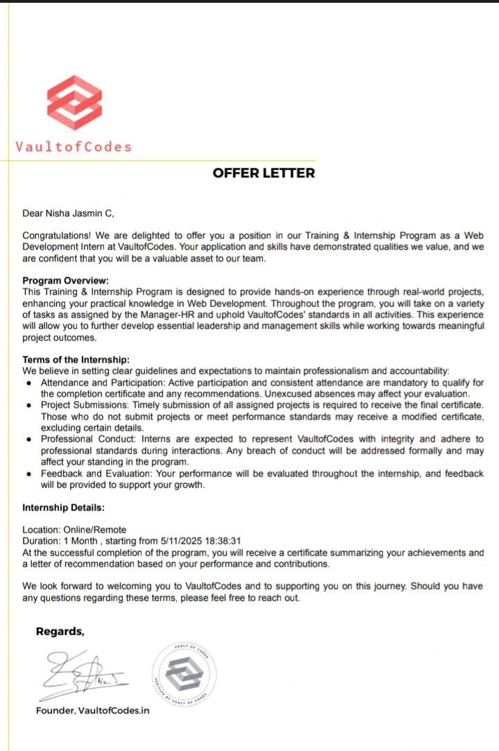 #vaultofcodes #webdevelopment #internshipopportunity #learningbydoing ... #vaultofcodes #webdevelopment #internshipopportunity #learningbydoing ...